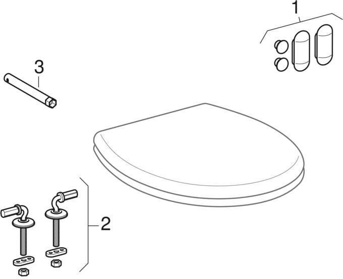 Geberit Stand-Flachspül-WC BAMBINI Abgang horizontal weiß GEBERIT