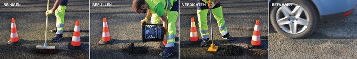 Kaltasphalt TRAFFIC extra ASPHALT® 25 kg schwarz Eimer AMPERE
