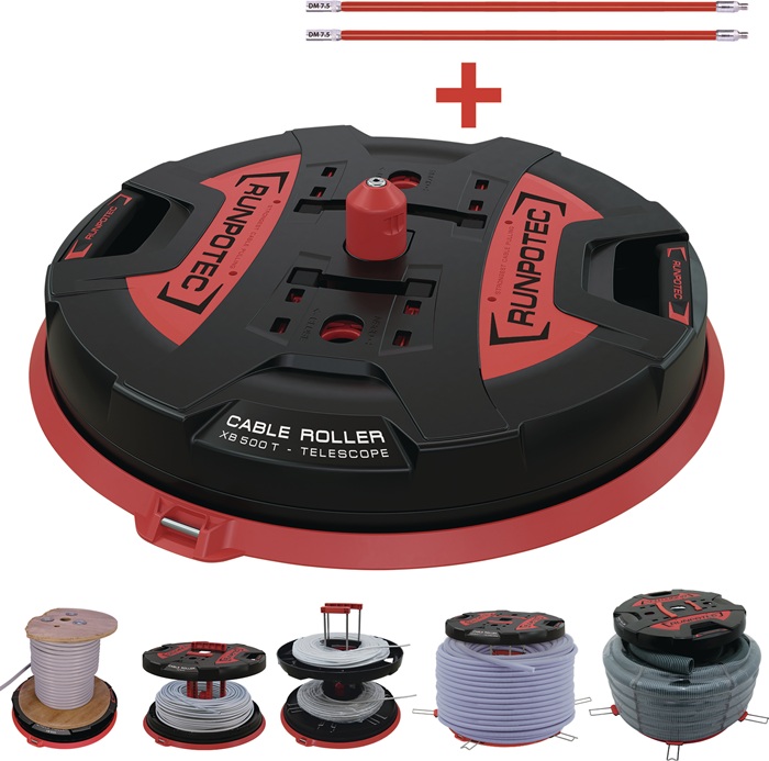 Kabelabroller XB 500 T Ø 500 mm Tragfähigkeit 800 kg RUNPOTEC