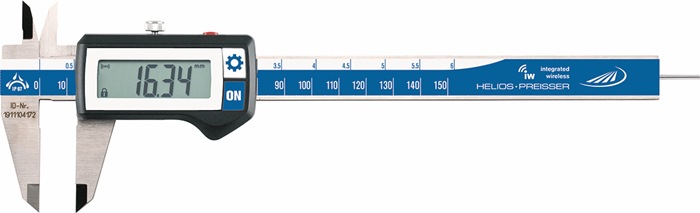 Messschieber DIN 862 DIGI-MET® IP67 200 mm digital Funkschnittstelle eckig HELIOS PREISSER