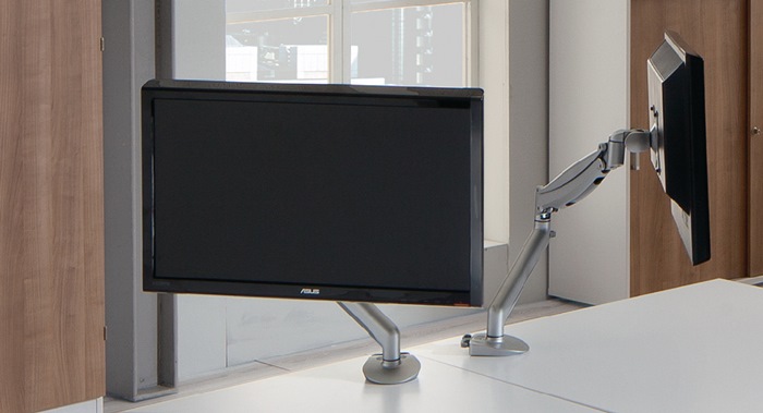 Bildsschirmschwenkarm 360 ° silber Gesamthöhe max. 380 mm Ausladung 529 ...