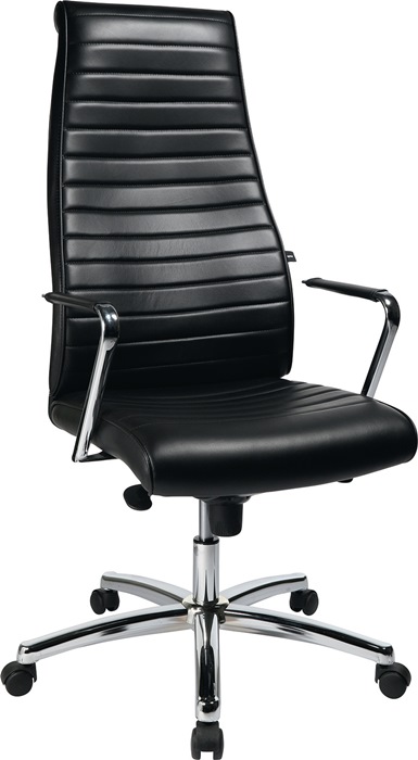 heinrich meier gmbh Chefsessel Leder schwarz mit Synchrontechnik 430-530 mm