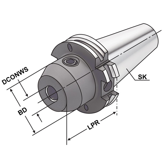heinrich meier gmbh Flächenspannfutter ISO 7388-1AD/B Weldon Spann-Ø 16 ...