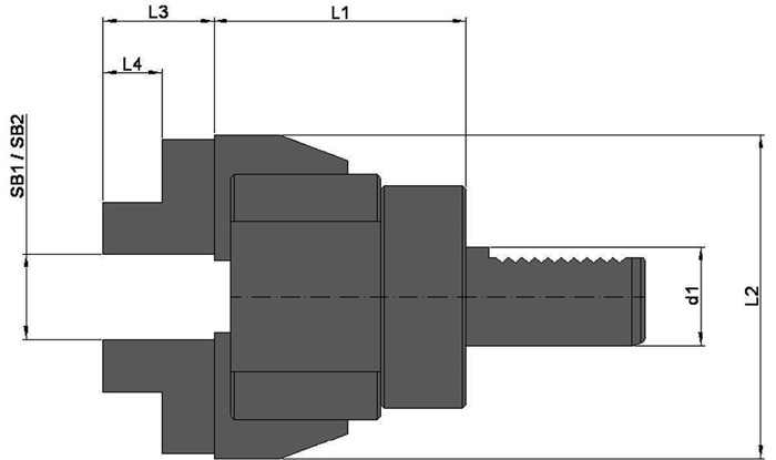 Stangengreifer DIN 69880 / VDI 3425 Spannbereich 1: 6-56 mm2: 56-110 mm ...