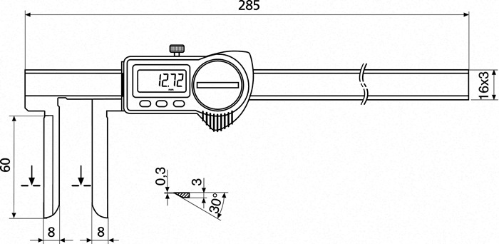 heinrich meier gmbh Messschieber DIGI-MET® IP67 10-200 mm HELIOS PREISSER